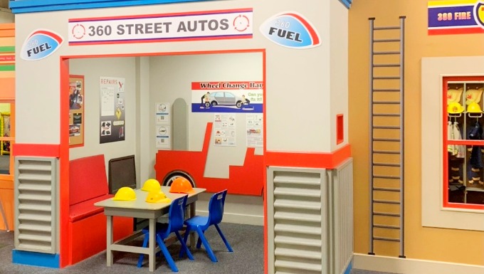 Drive into Fun at our Garage Role Play Area - 360 Play